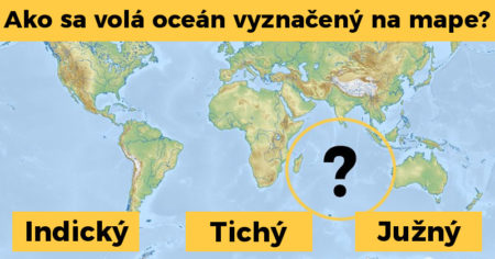 Slepá mapa oceánov, morí a zálivov z celého sveta