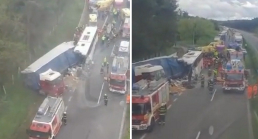 VIDEO: Takto vyzerala dnešná tragická nehoda na D2 z paluby vrtuľníka ...