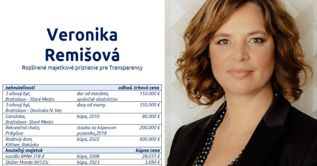 Koľko zarába Veronika Remišová? Predsedníčka Za ľudí zverejnila svoje ...