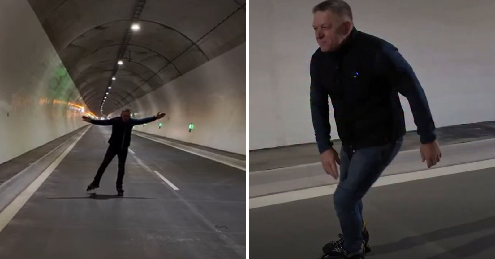 Robert Fico sa korčuľoval v tuneli Višňové: Ľuďom zaprial pekné Vianoce ...
